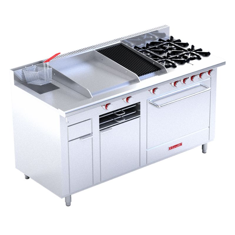 CORIAT MULTIPLE DE PISO MASTER PREMIUM Estufa a gas, con 4 quemadores ...
