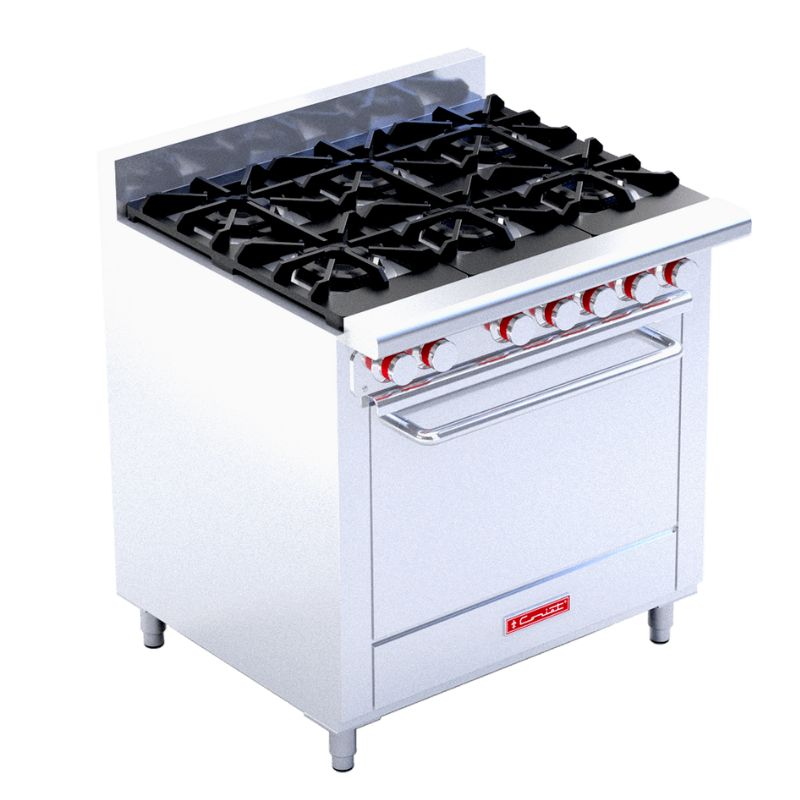 Estufa a Gas 6 Quemadores Octagonales, Horno Grande Coriat EC-6-HG MAS — INMEZA