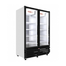 Refrigerador Vertical Exhibidor 2 Puertas Cristal Blanco 29 Pies Torre — INMEZA