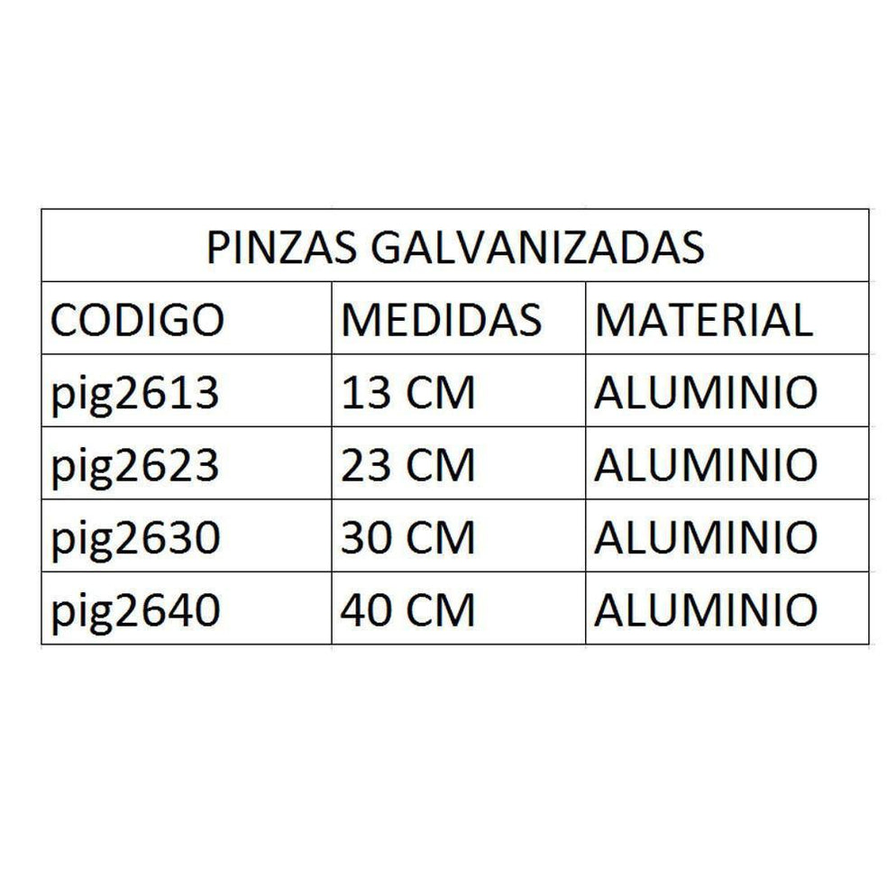 BAK PIG2623 PINZA GALVANIZADA 23 CMS — INMEZA