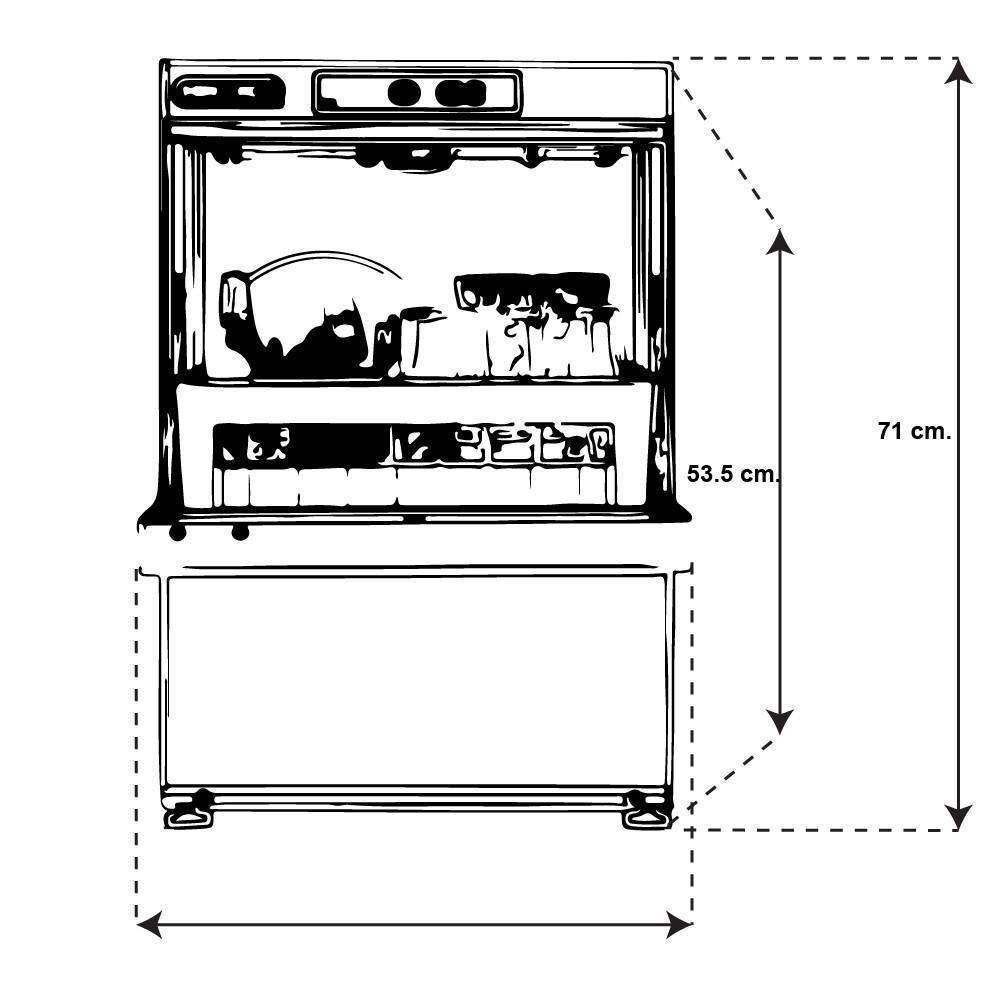 TORREY LV-300 Lavavajillas Cesta 400X400 MM 1 Ciclo 120" CLLAV300009 ...